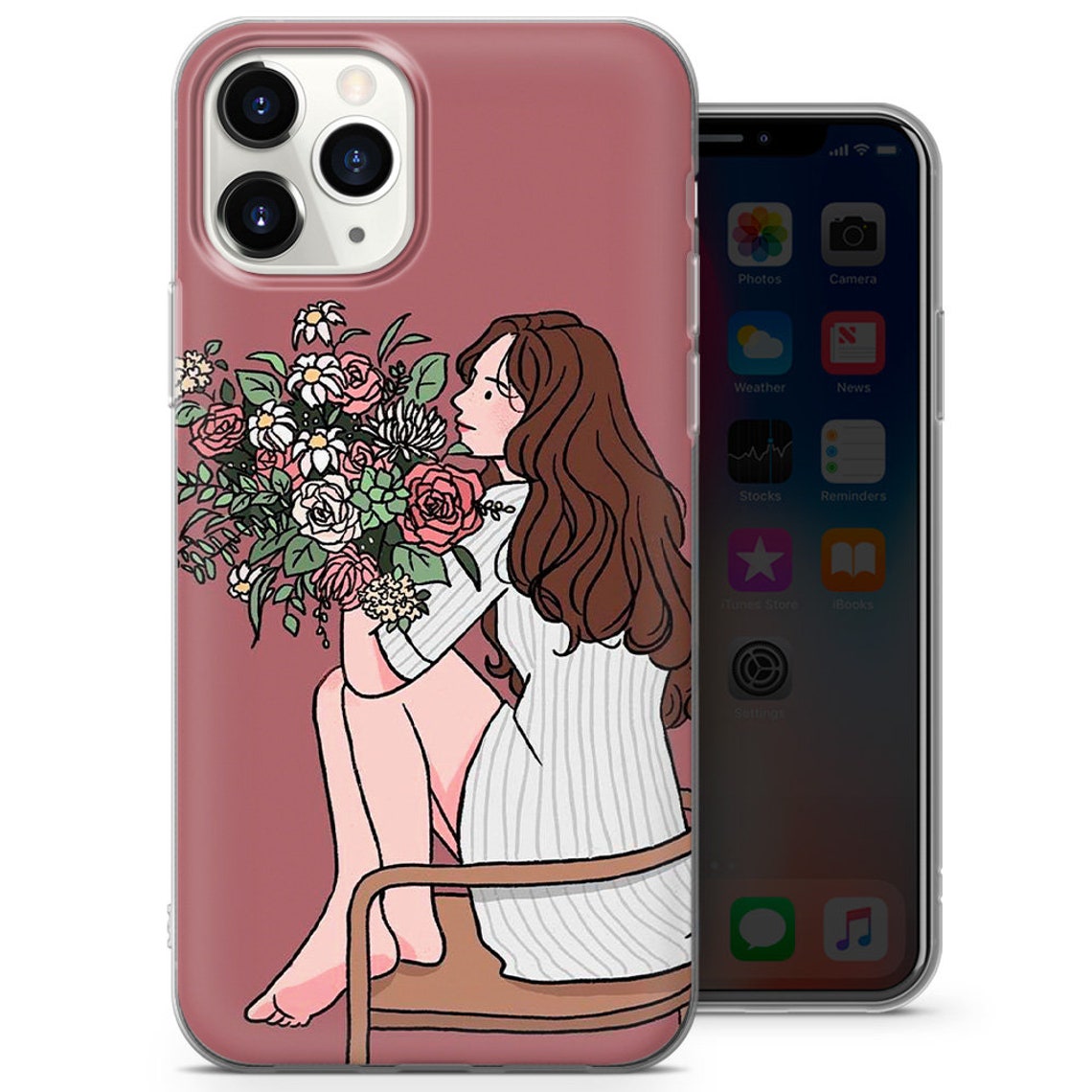 Minimalistic Drawings Phone Cover for iPhone 7 8 XS XR 11 | Etsy