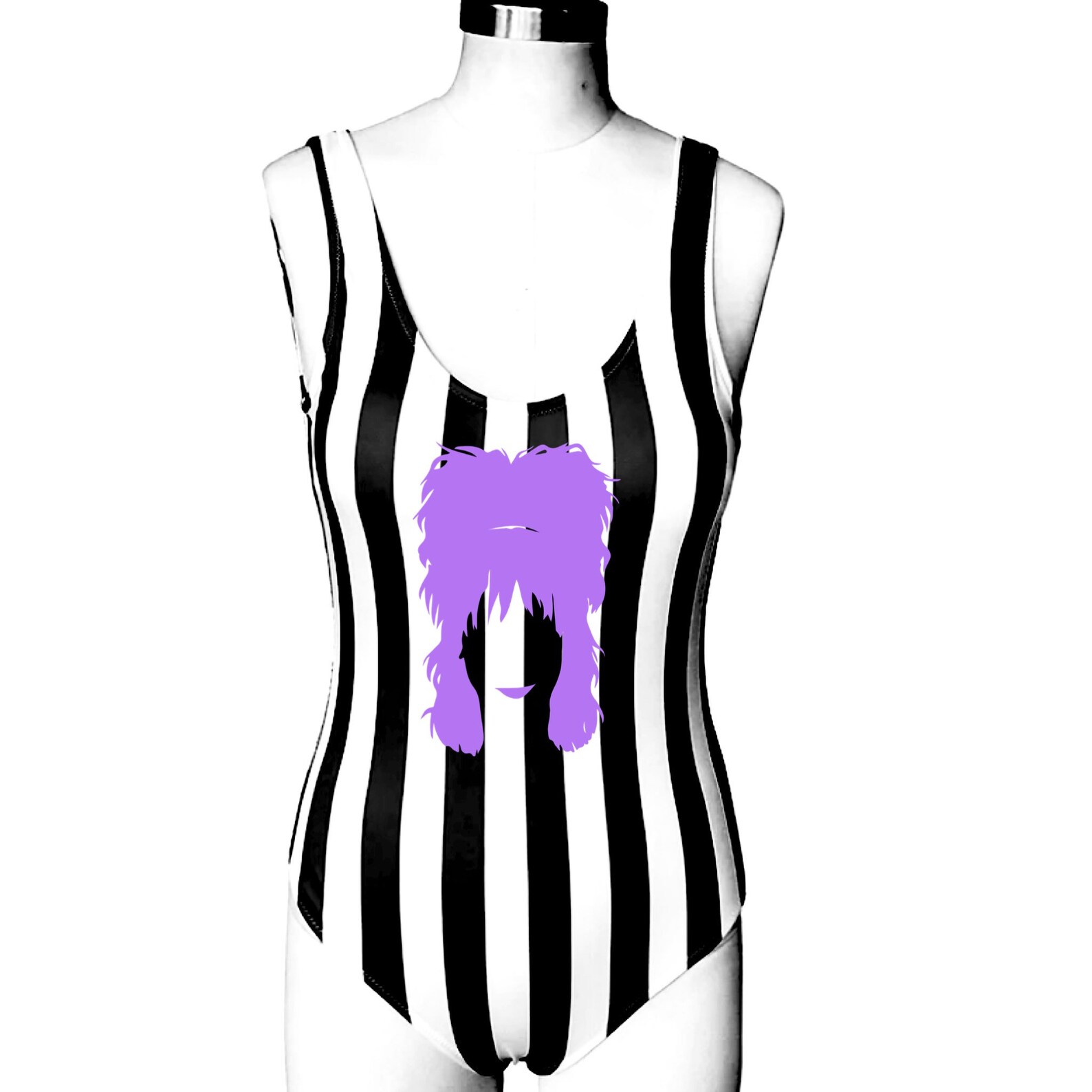 Beetlejuice Lydia Deetz Striped Swimsuit Spooky Summer Etsy