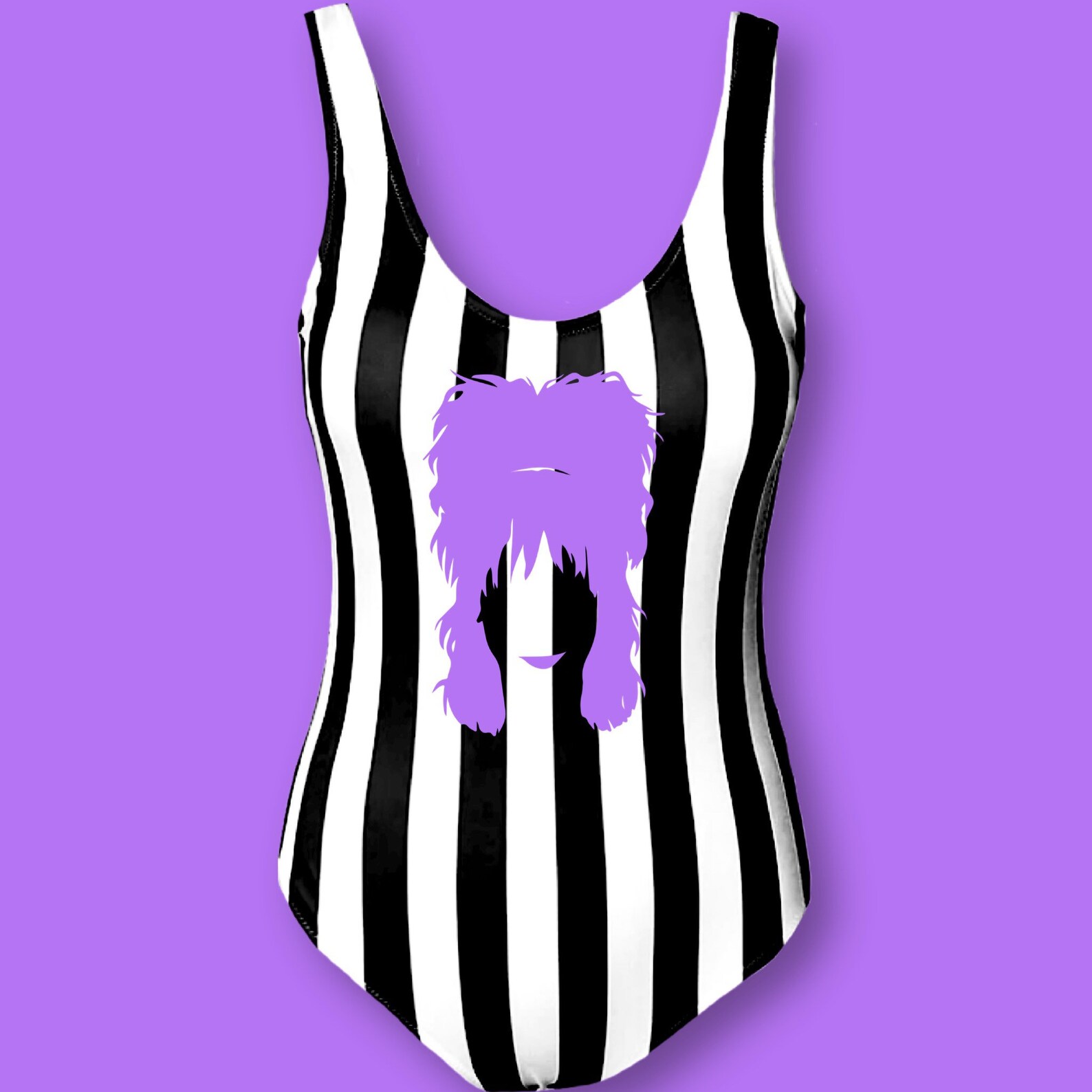 Beetlejuice Lydia Deetz Striped Swimsuit Spooky Summer Etsy