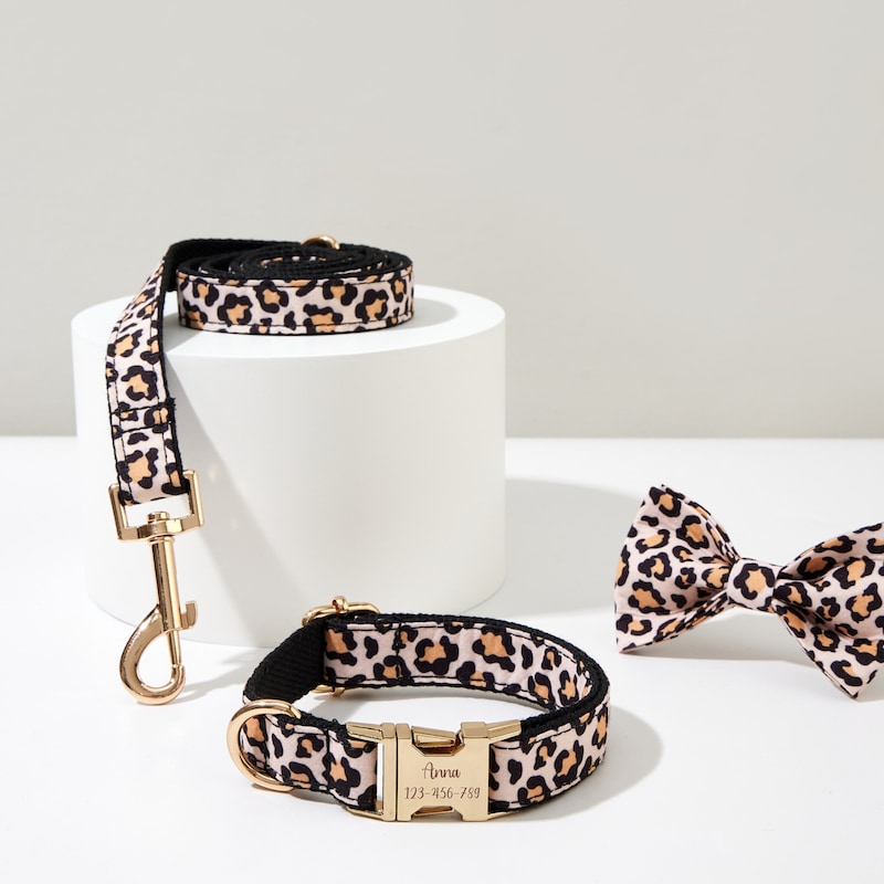 Cat Collar Black Leopard - Etsy UK