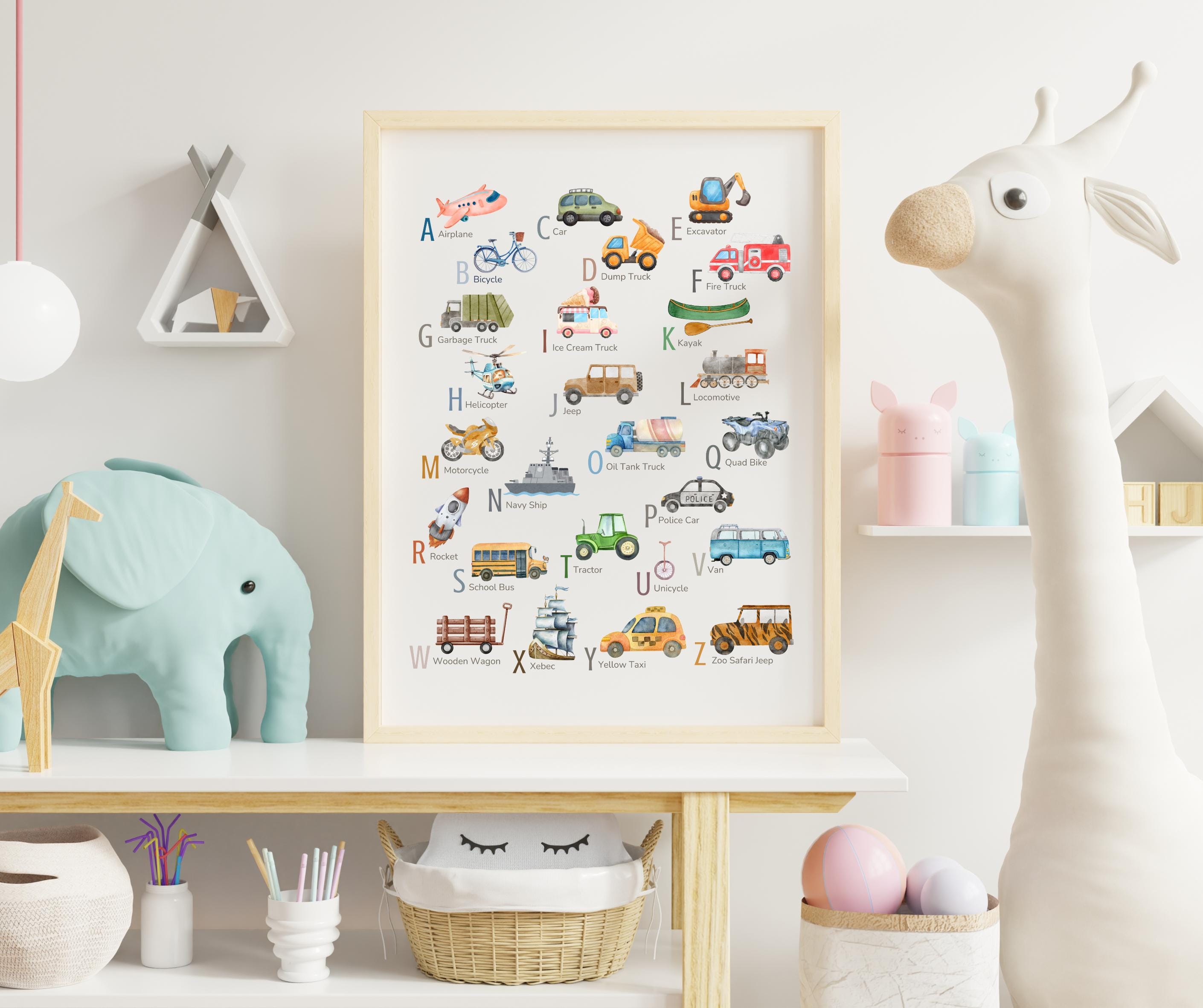 Alphabet ABC Transportation Poster, Transport Alphabet Print ...