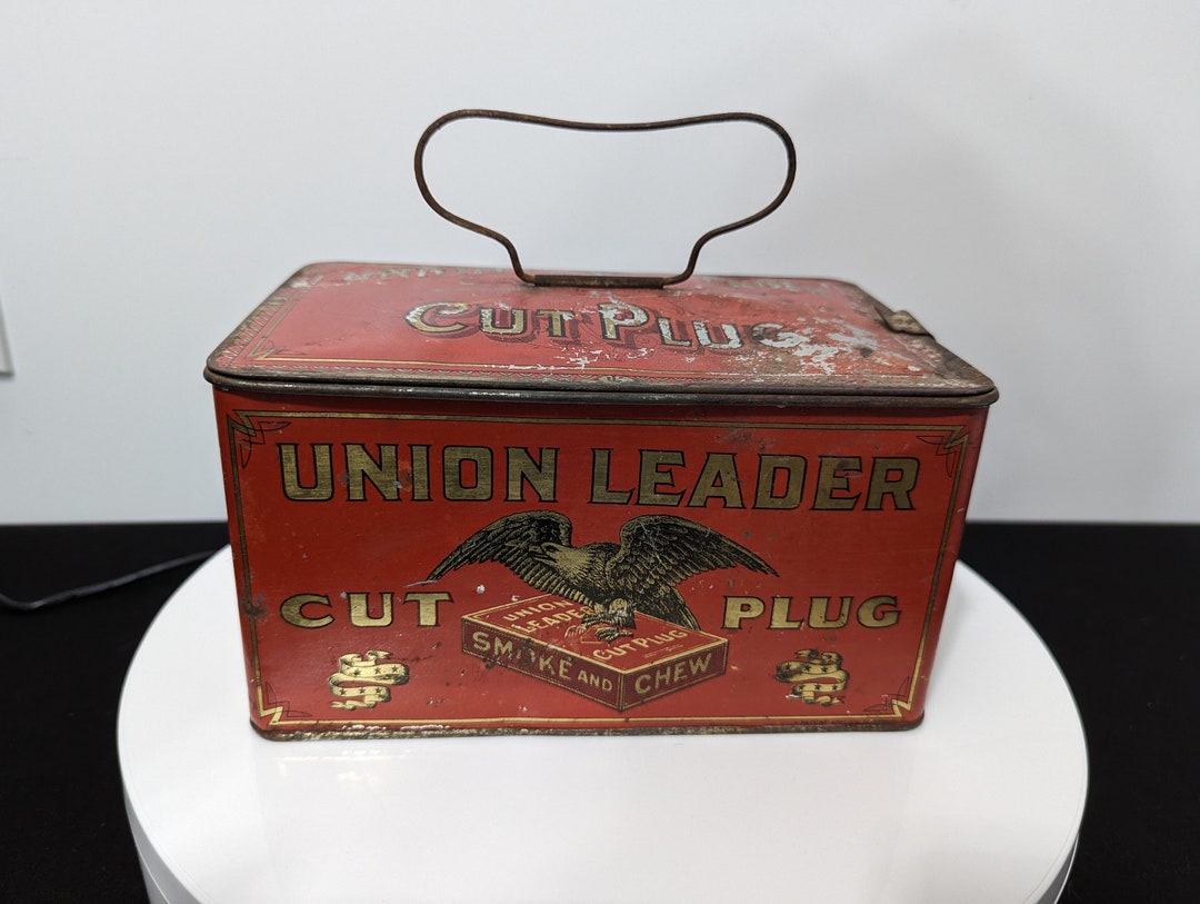 Antique Union Leader Cut Plug Tobacco Tin - Etsy
