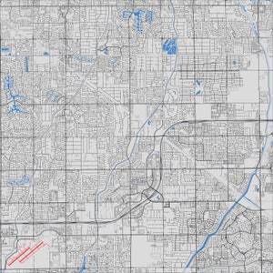 Gilbert SVG Vector Street Map | Gilbert, Arizona, United States | Full ...