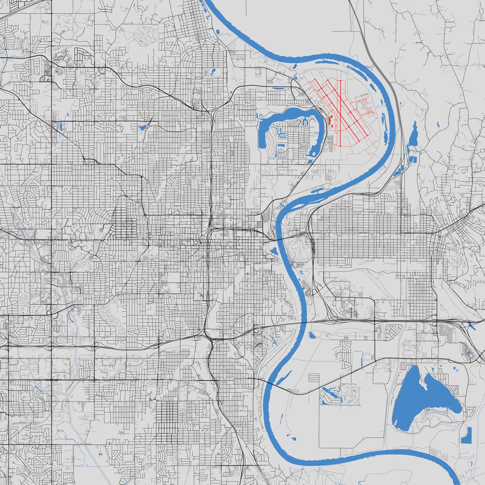 Omaha SVG Vector Map | Omaha, Nebraska, United States | Full Vector ...
