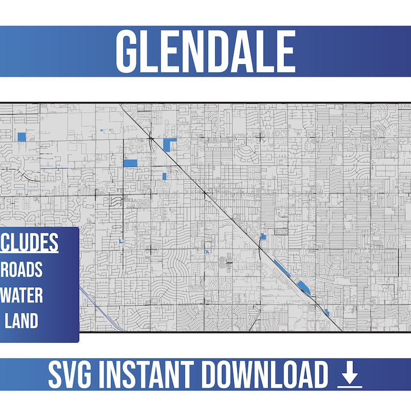Glendale Arizona Maps - Etsy