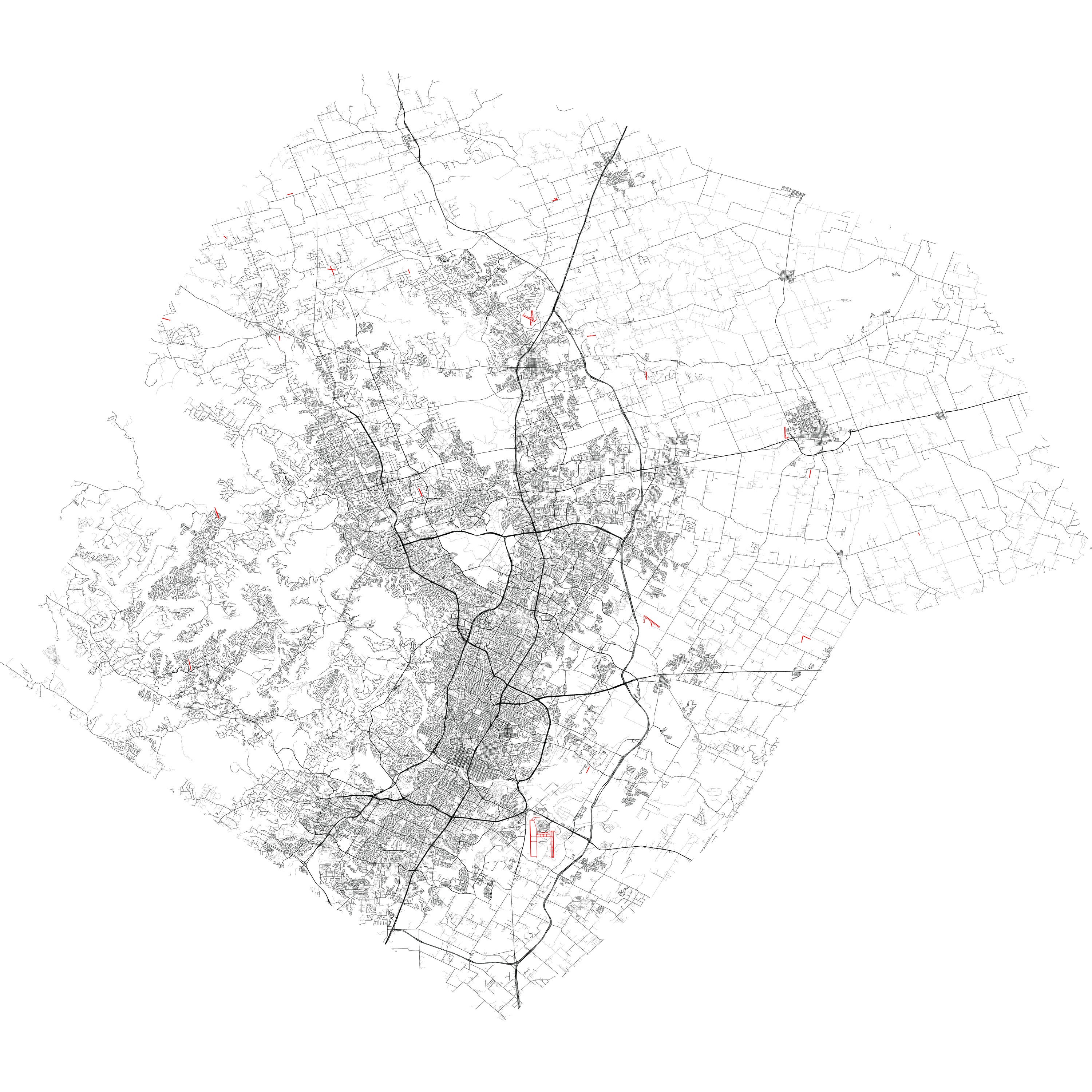 Austin SVG Vector Street Map Austin Texas United States | Etsy