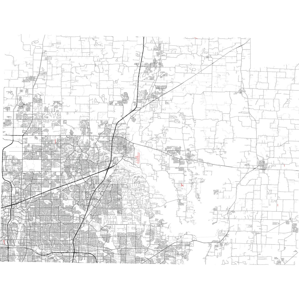 Plano SVG Vector Map Plano Texas United States Full - Etsy