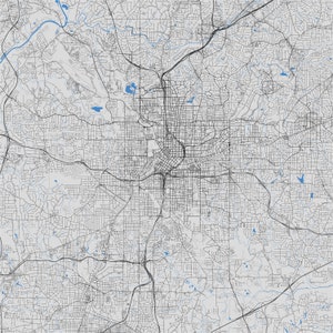 Atlanta SVG Vector Street Map | Atlanta, Georgia, United States | Full ...