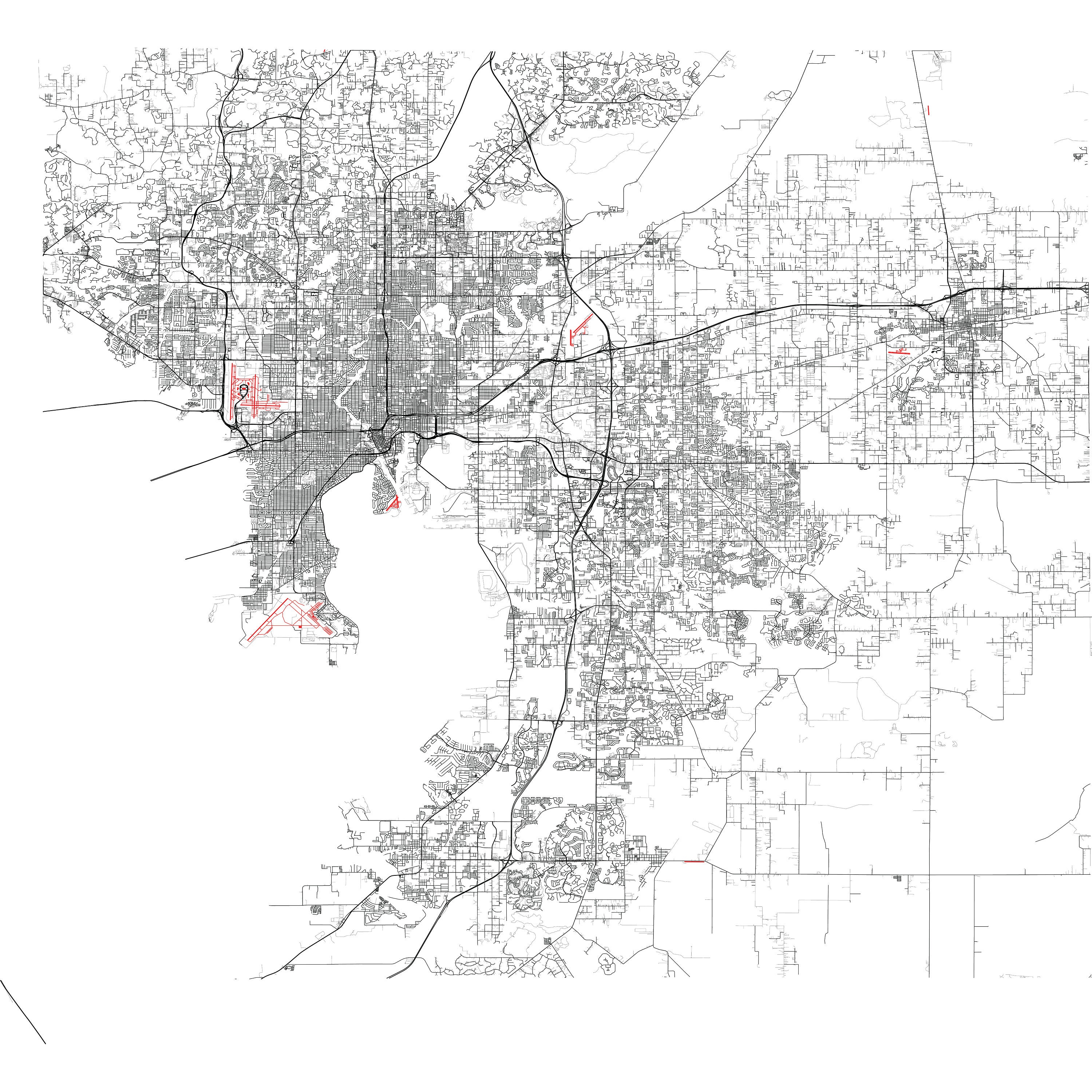 Tampa SVG Vector Map Tampa Florida United States Full - Etsy