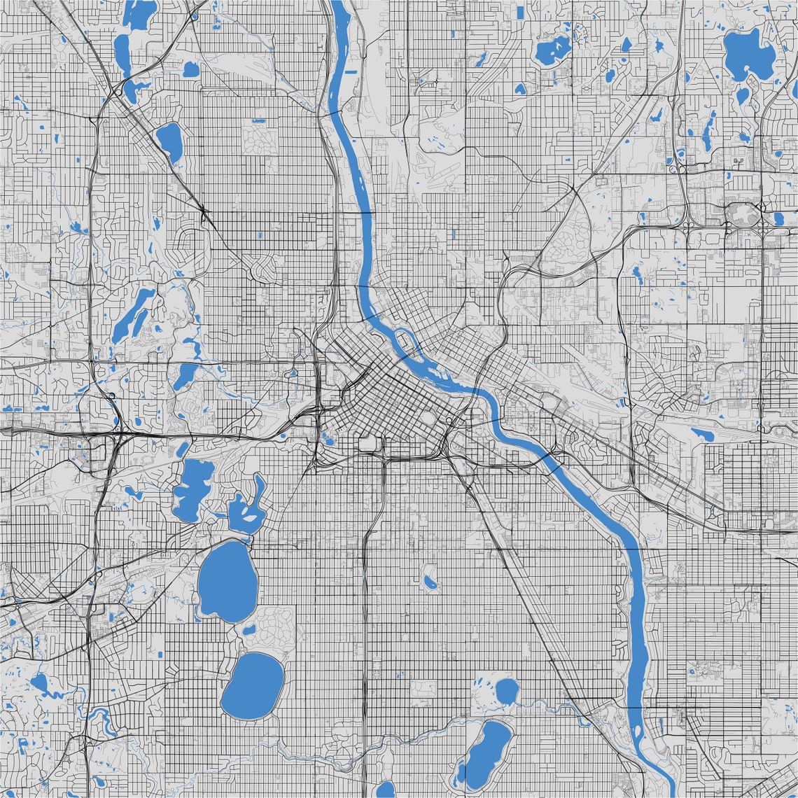 Colorado Springs SVG Vector Street Map | Colorado Springs, Colorado ...