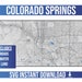 Colorado Springs SVG Vector Street Map | Colorado Springs, Colorado ...