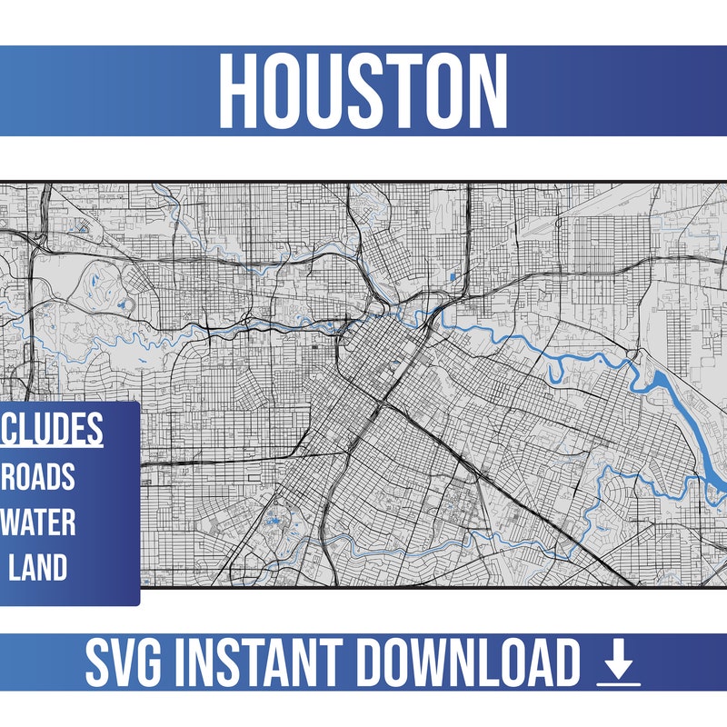 Houston Laser Maps - Etsy