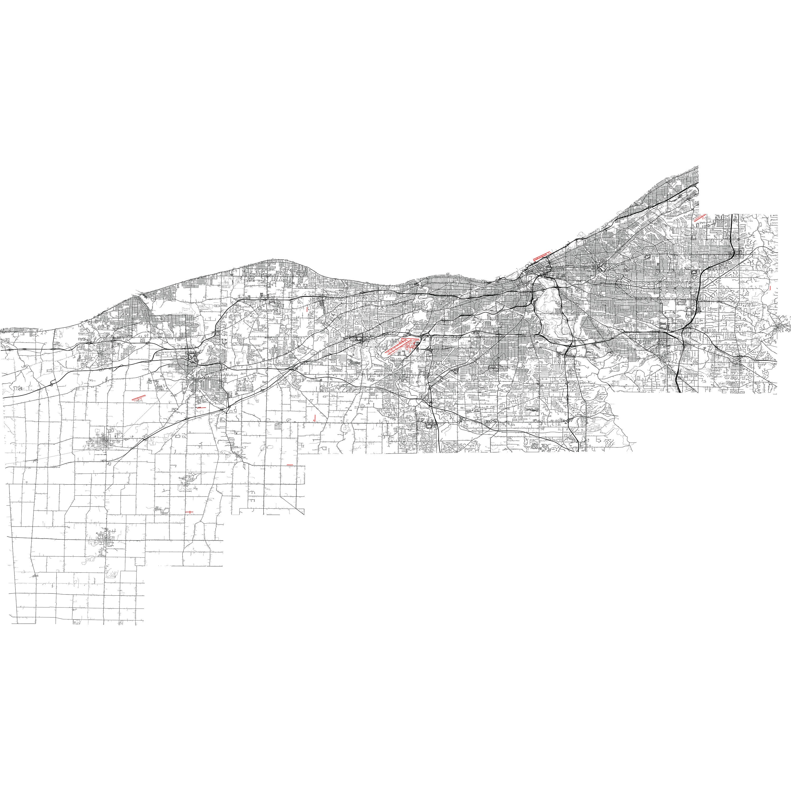 Cleveland SVG Vector Street Map Cleveland Ohio United | Etsy