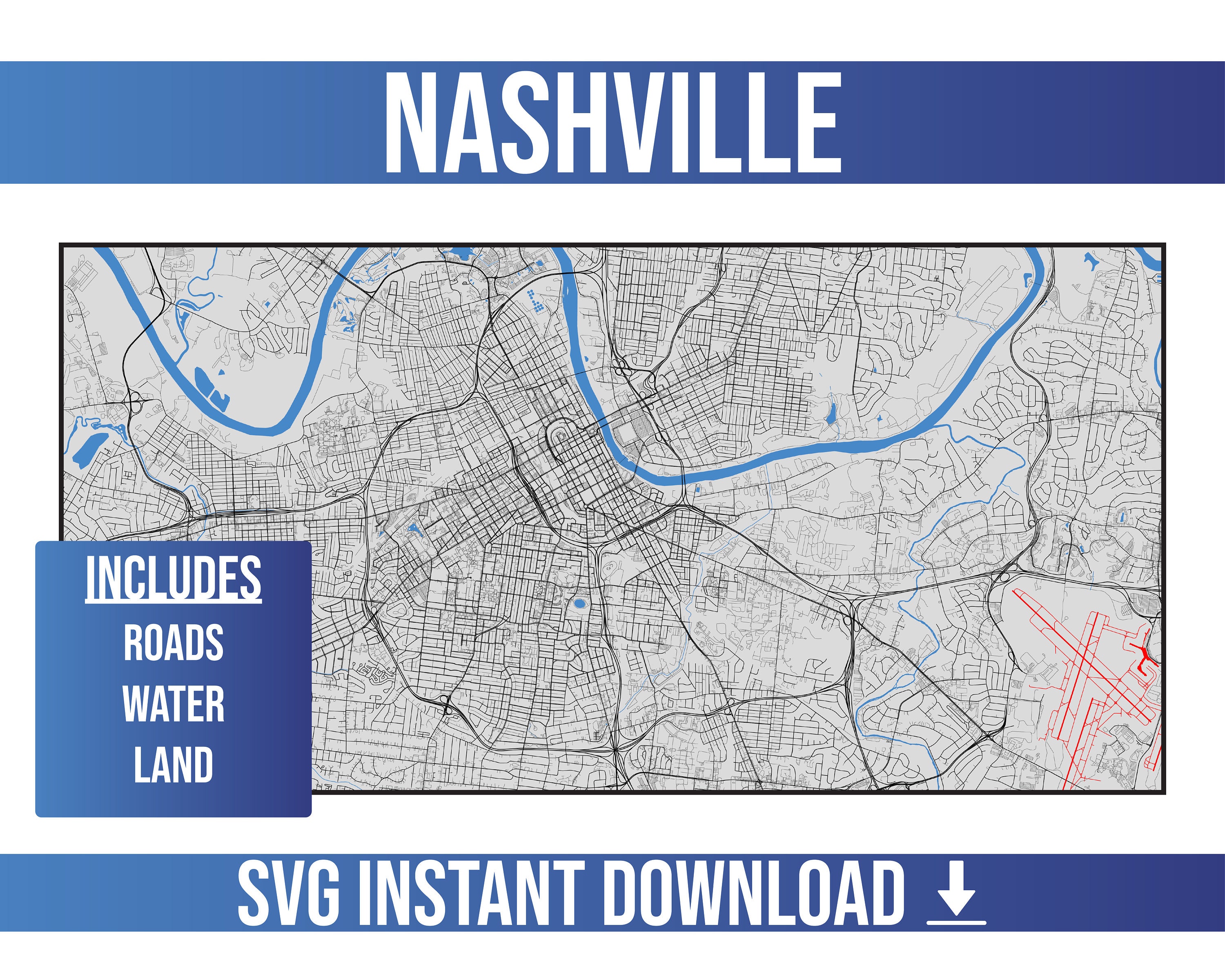 Map Of Nashville Tennessee Area