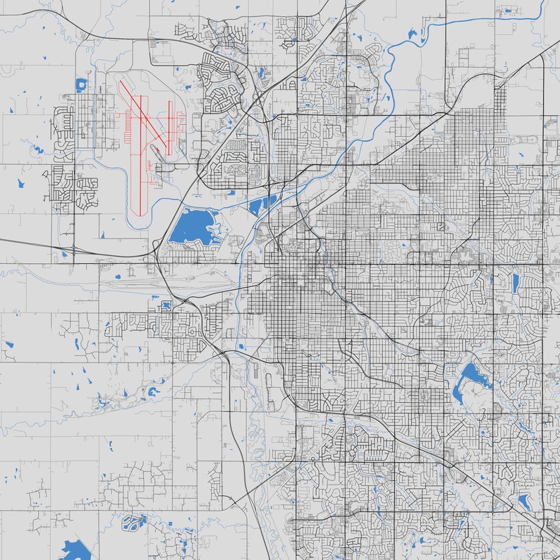 Lincoln SVG Vector Street Map | Lincoln, Nebraska, United States | Full ...