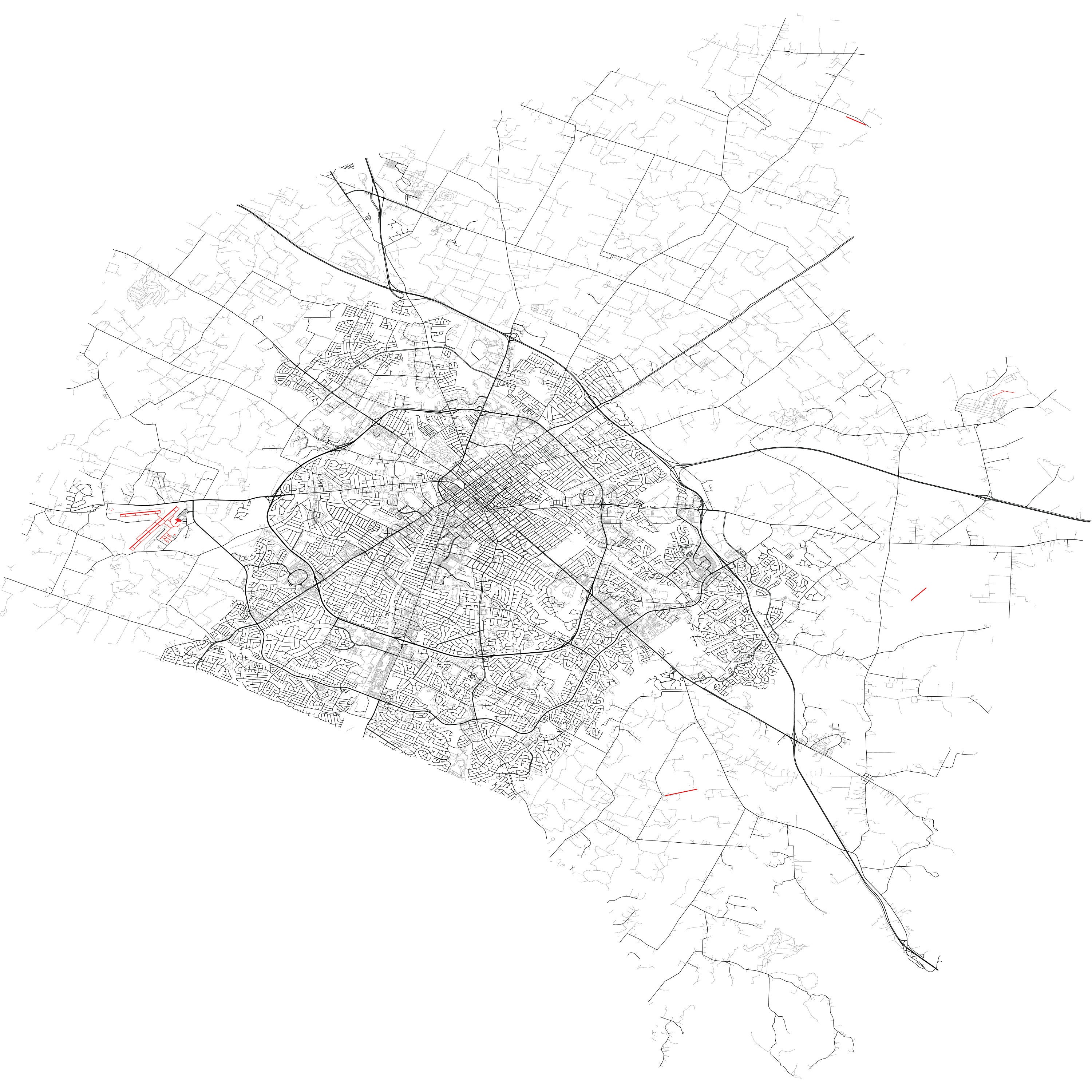 Lexington SVG Vector Street Map Lexington Kentucky United - Etsy