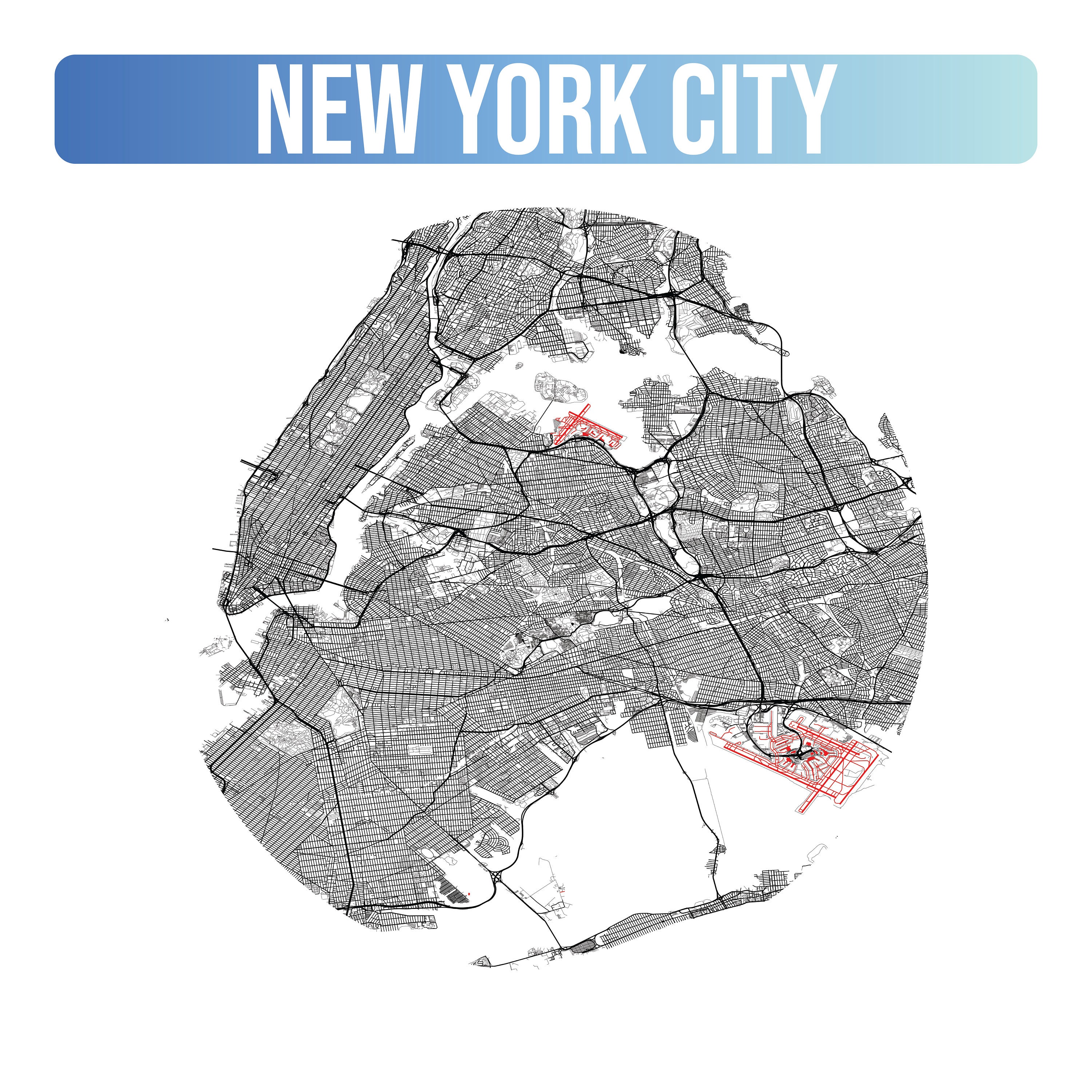 Custom City SVG Map | Personalized Map Details (buildings, Water ...