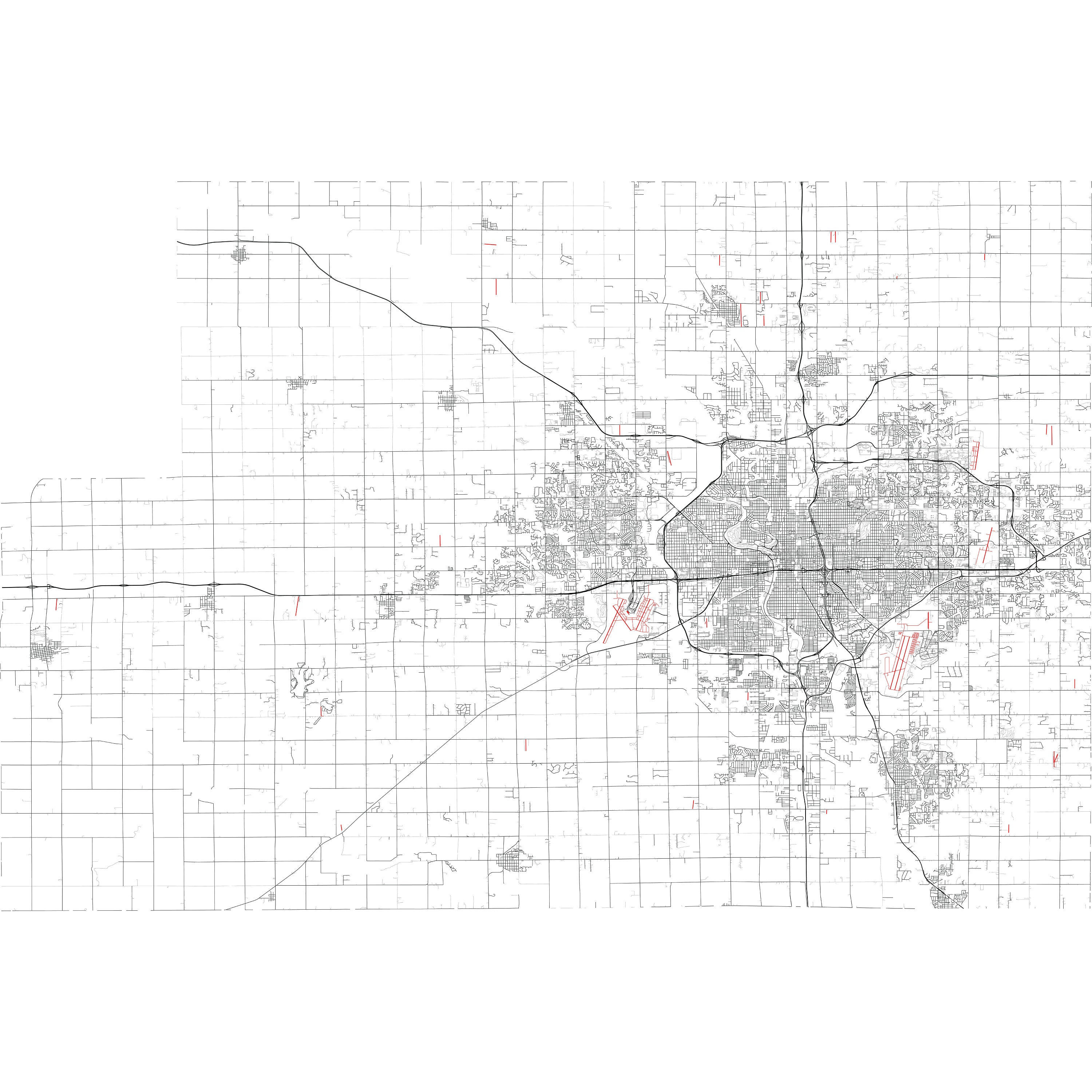 Wichita SVG Vector Map Wichita Kansas United States Full - Etsy