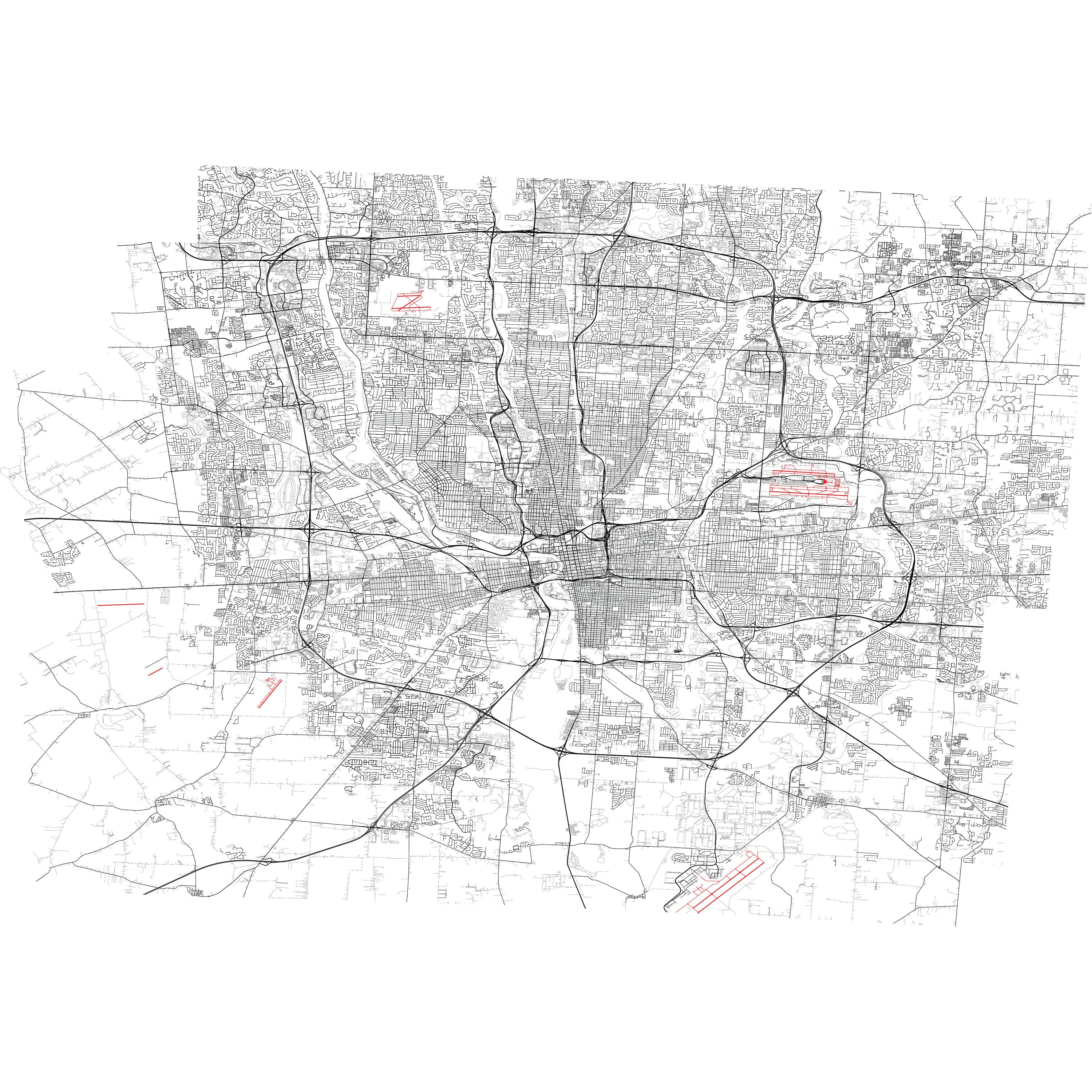 Columbus SVG Vector Street Map Columbus Ohio United States - Etsy