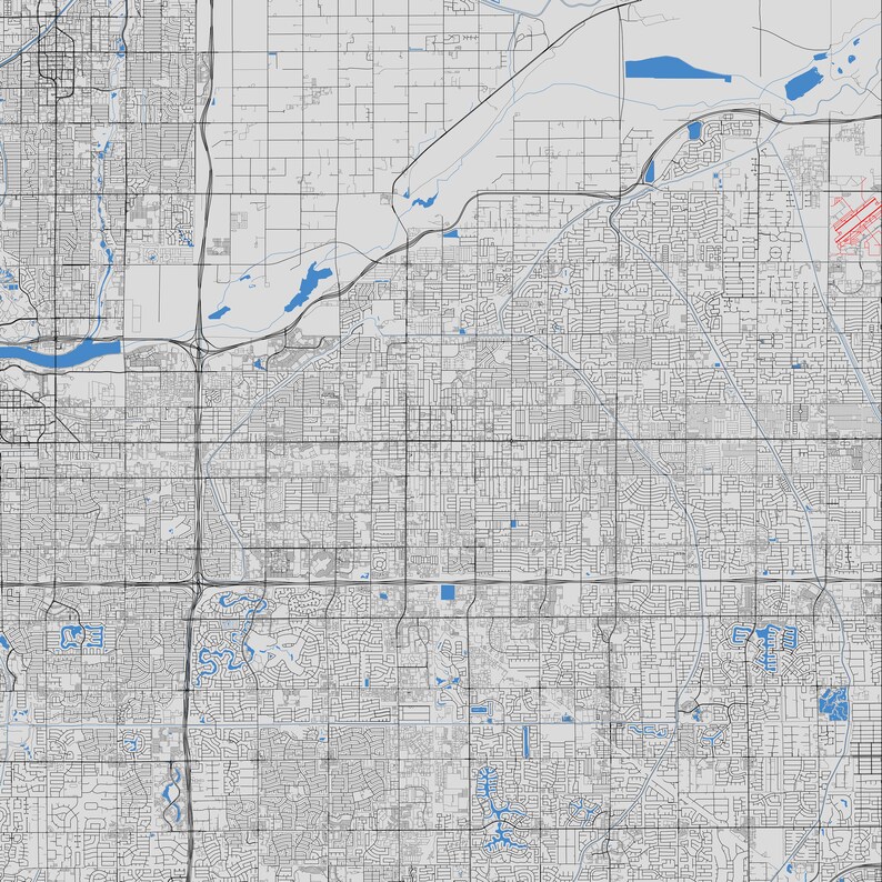 Mesa SVG Vector Street Map | Mesa, Arizona, United States | Full Vector ...