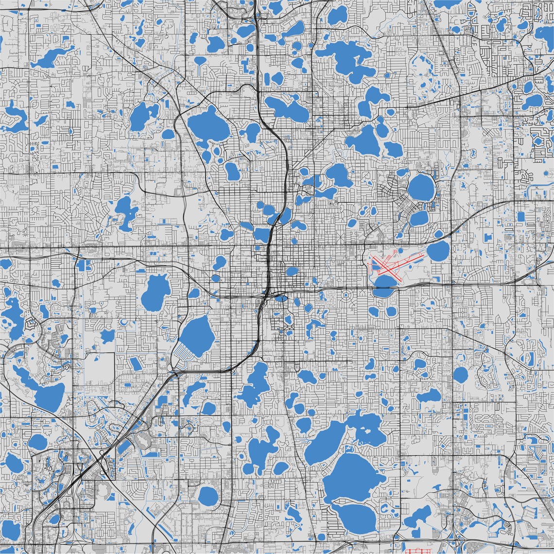 Orlando SVG Vector Map | Orlando, Florida, United States | Full Vector ...
