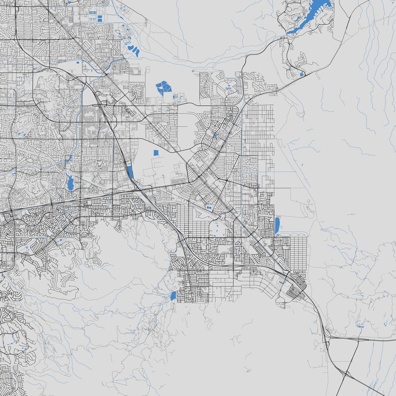 Henderson SVG Vector Street Map | Henderson, Nevada, United States ...