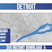 Detroit SVG Vector Street Map | Detroit, Michigan, United States | Full ...