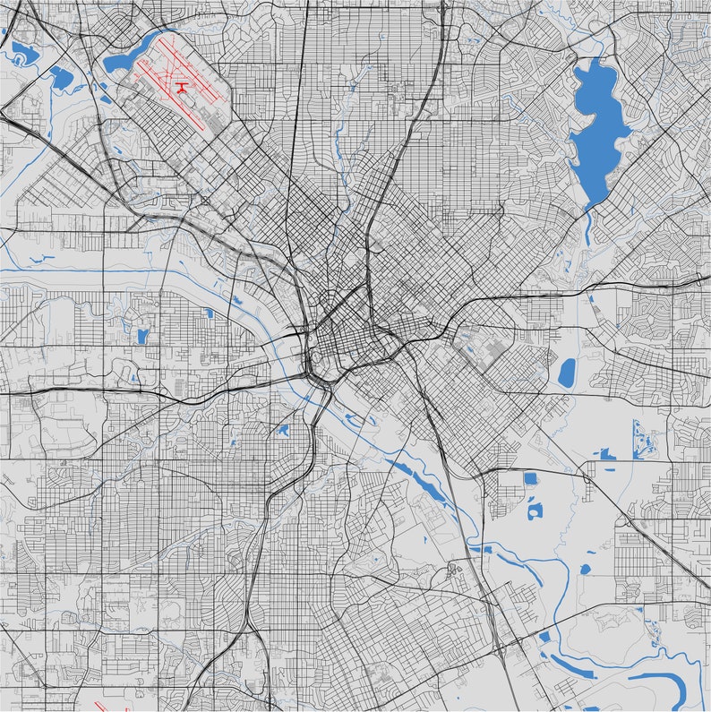 Dallas SVG Street Map | Dallas, Texas, United States | Full Vector ...