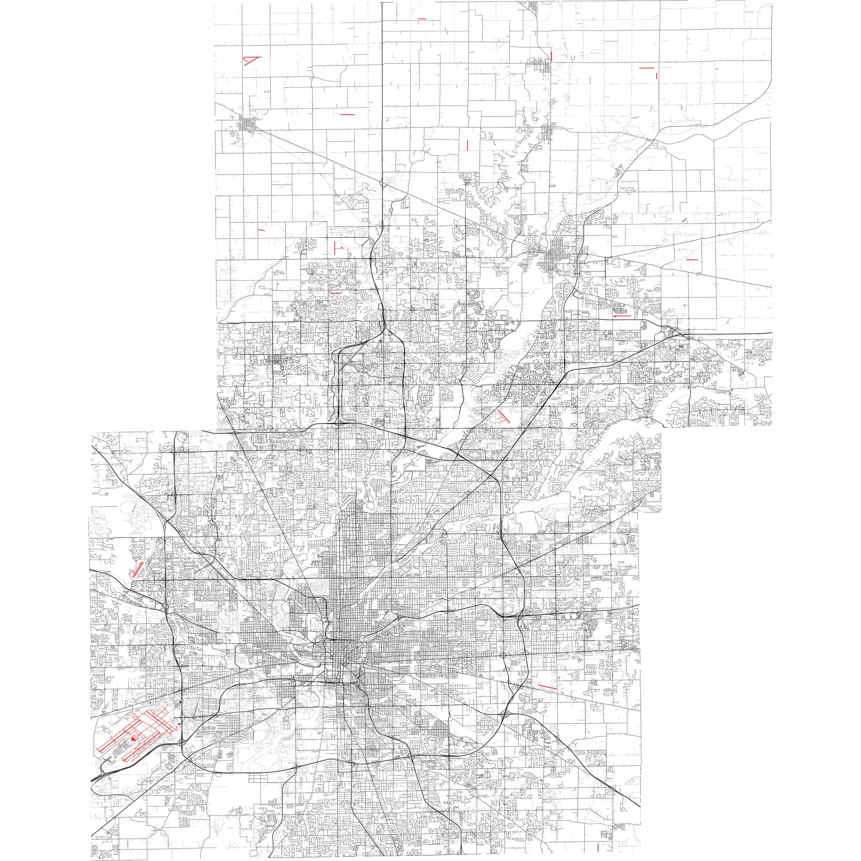 Indianapolis SVG Vector Street Map Indianapolis Indiana | Etsy