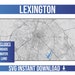Lexington SVG Vector Street Map | Lexington, Kentucky, United States ...