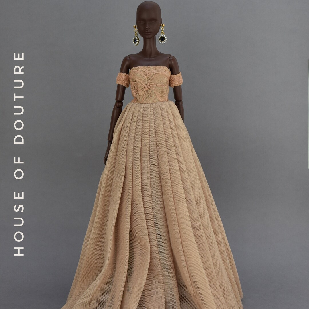 Douture Fashion Doll Royalty BJD 11-13 Tulle Dress Gown Beautiful ...