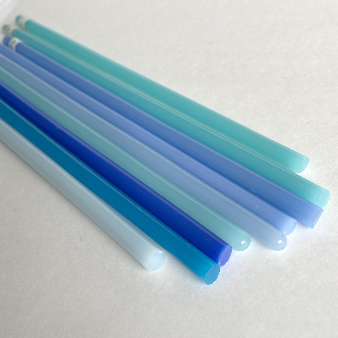 KINARI Glass Rod Opaque Blue Sampler COE 128 - Bead Making, Lamp Work ...