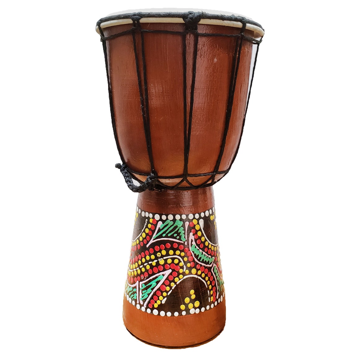 Djembe Hand Painted Color Dots Unique Patterns Elephant Bongo - Etsy