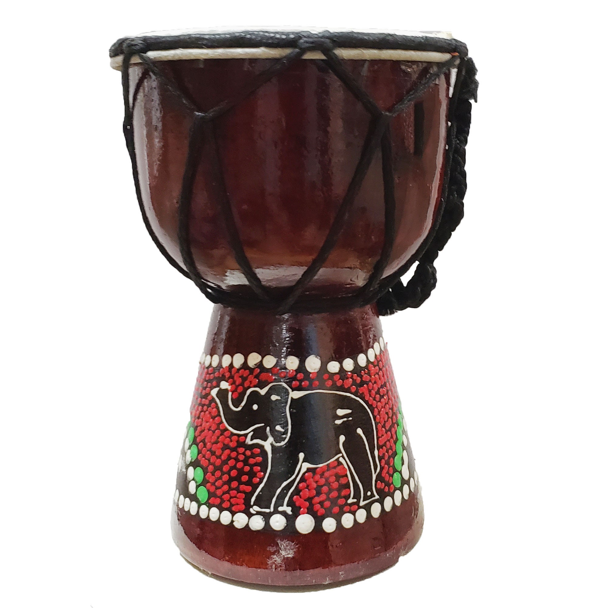 Djembe Hand Painted Color Dots Unique Patterns Elephant Bongo - Etsy