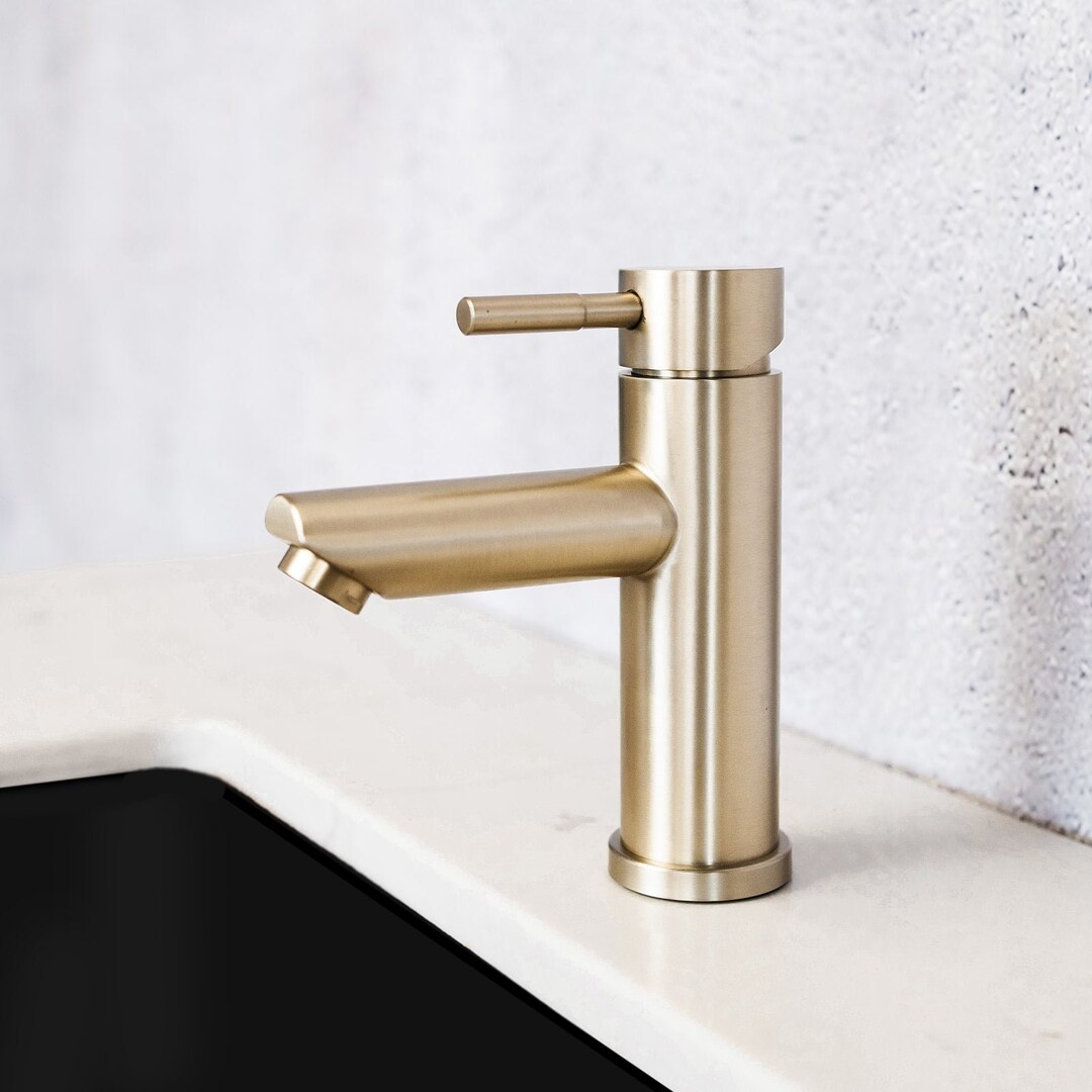 Saluto Champagne Gold Basin Mixer Tap - Etsy