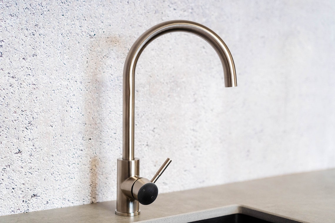 Magna Brushed Stainless Kitchen Mixer Tap - Etsy