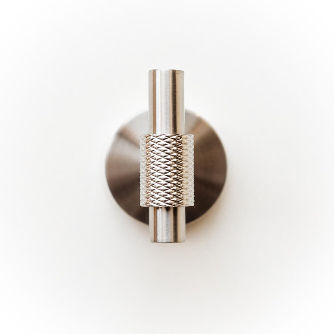Imperium Brushed Stainless Knurled Robe Hook - Etsy UK