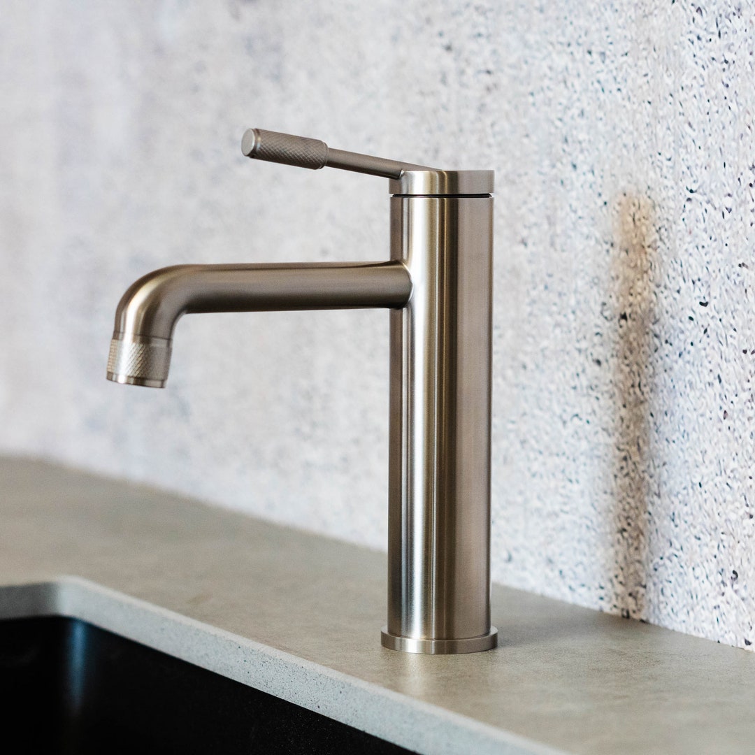Novus Brushed Stainless Basin Mixer Tap - Etsy