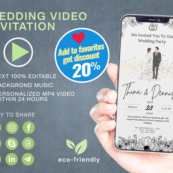Digital Animated Wedding Invitation - Etsy