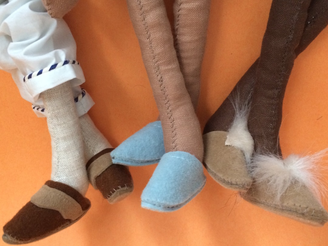 Felt Slippers, Doll Shoes, Handmade Dance Slippers Designer Shoes ...