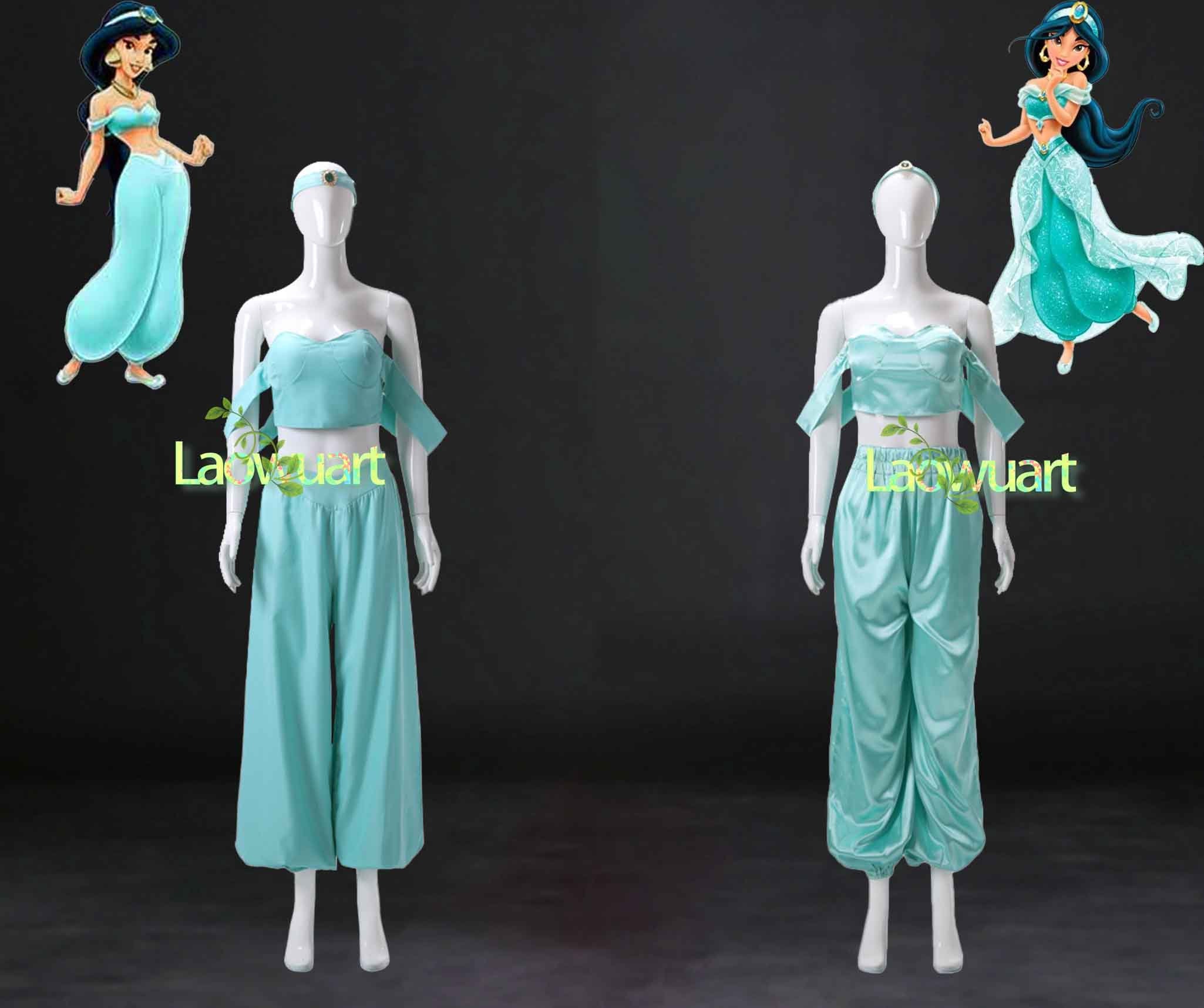 Aladdin Princess Cosplay Outfit Aladdin Jasmine Princess Dress Satin ...