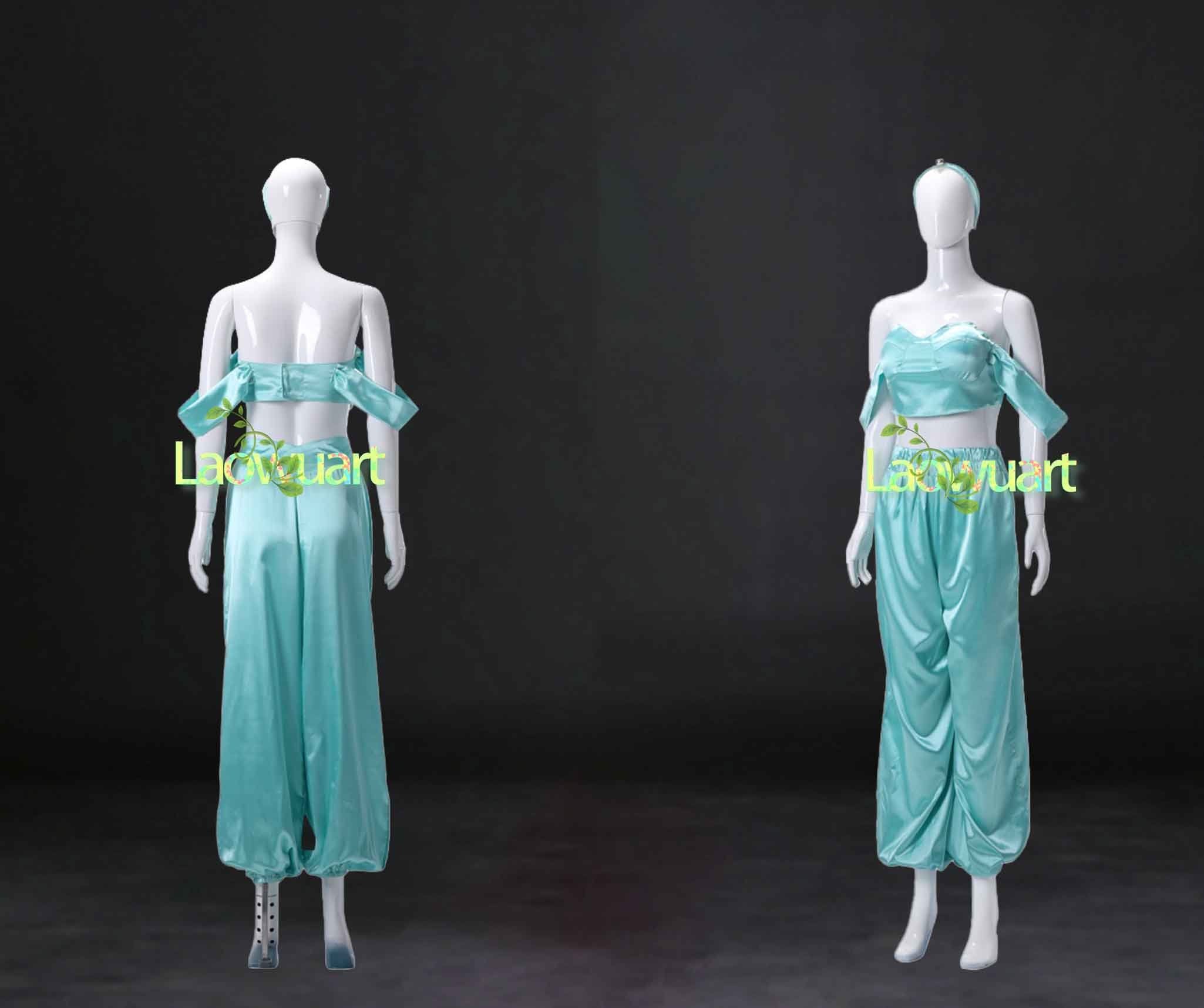Aladdin Princess Cosplay Outfit Aladdin Jasmine Princess Dress Satin ...