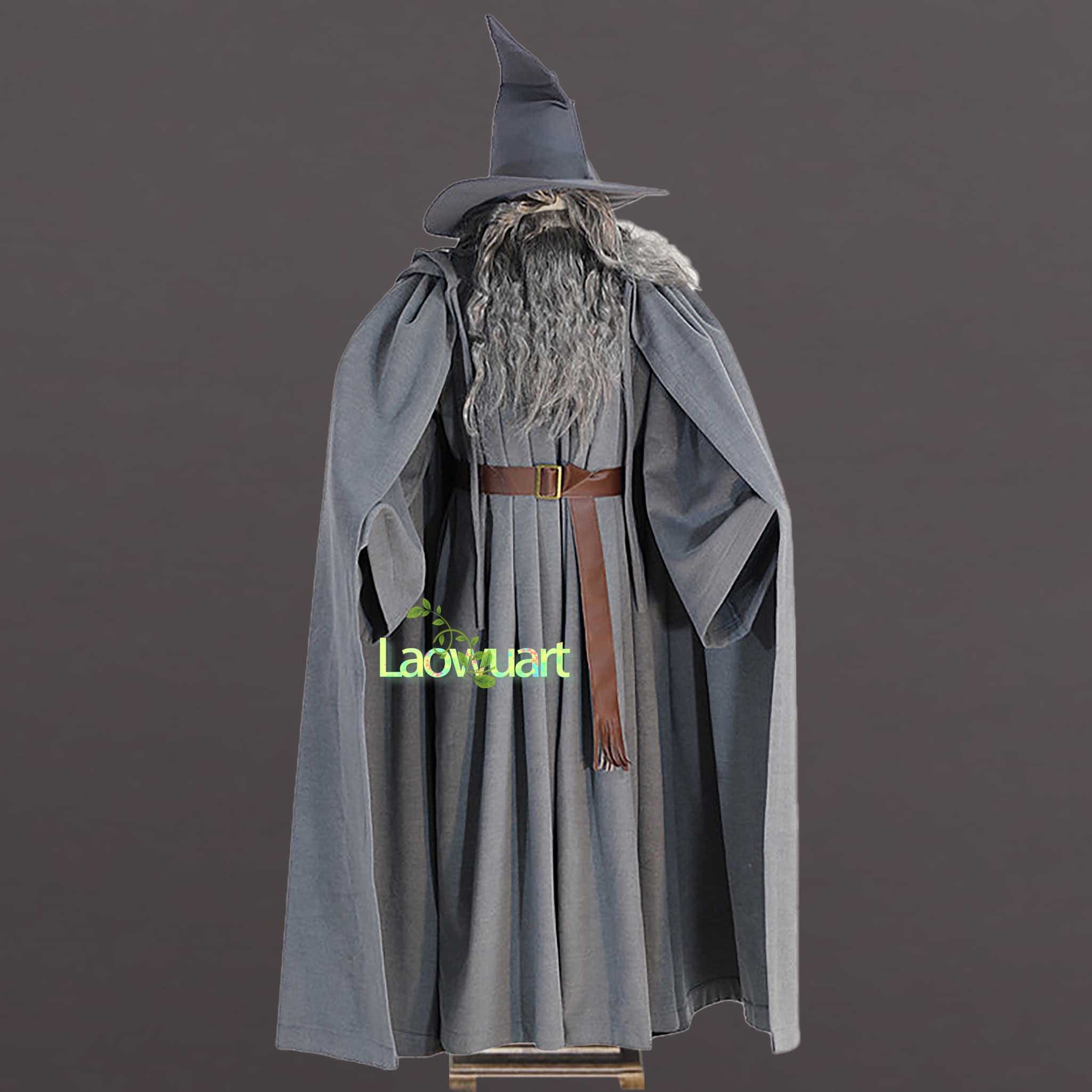Gandalf Outfit Gandalf Gray Woolen Cloak Hooded Outfit Gandalf - Etsy