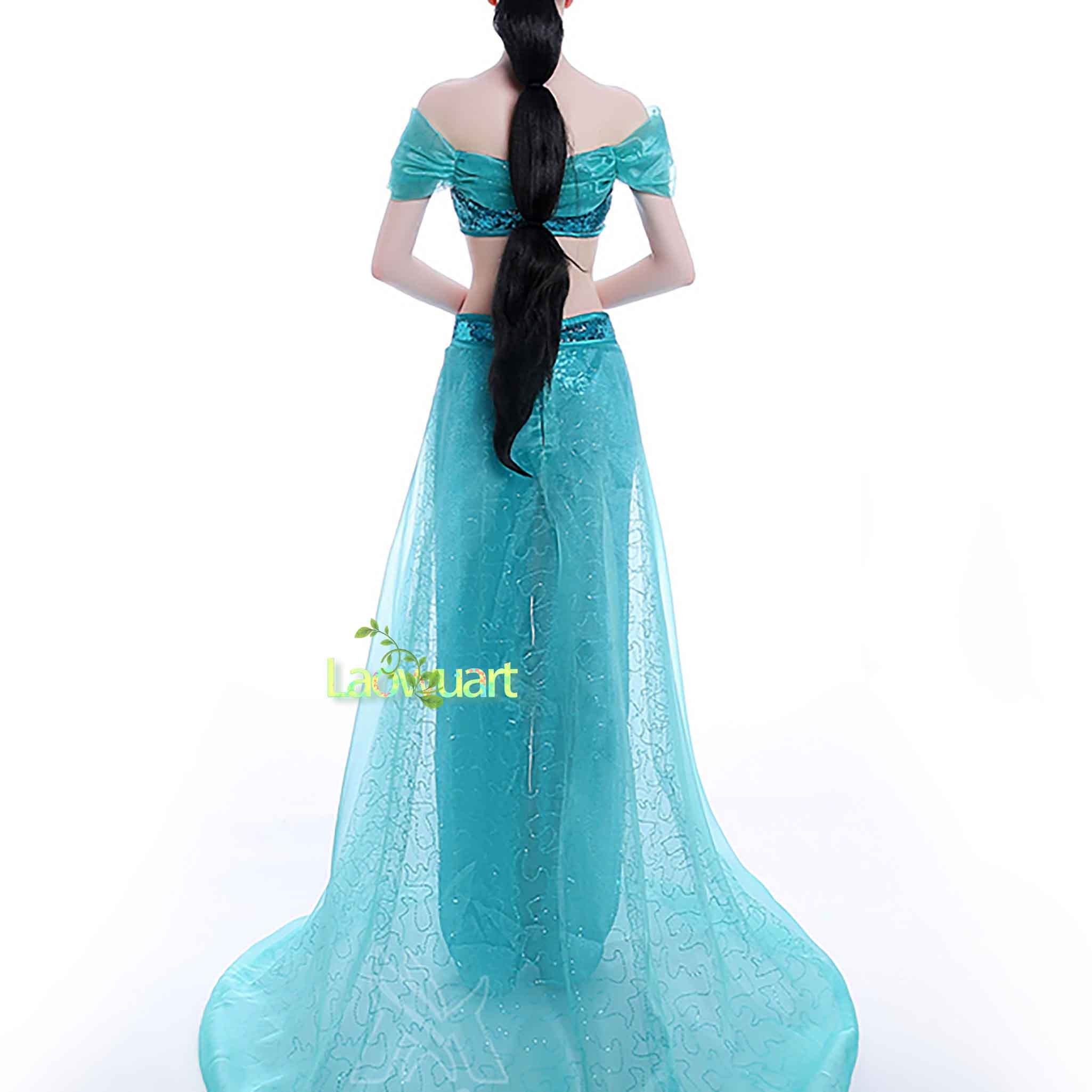 Aladdin Princess Cosplay Outfit Aladdin Jasmine Princess Dress Satin ...