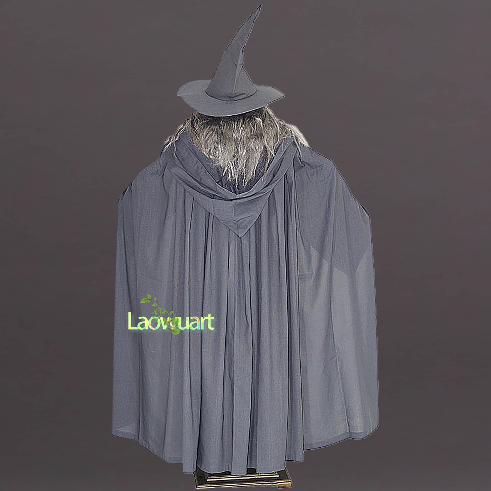 Gandalf Outfit Gandalf Gray Woolen Cloak Hooded Outfit Gandalf - Etsy