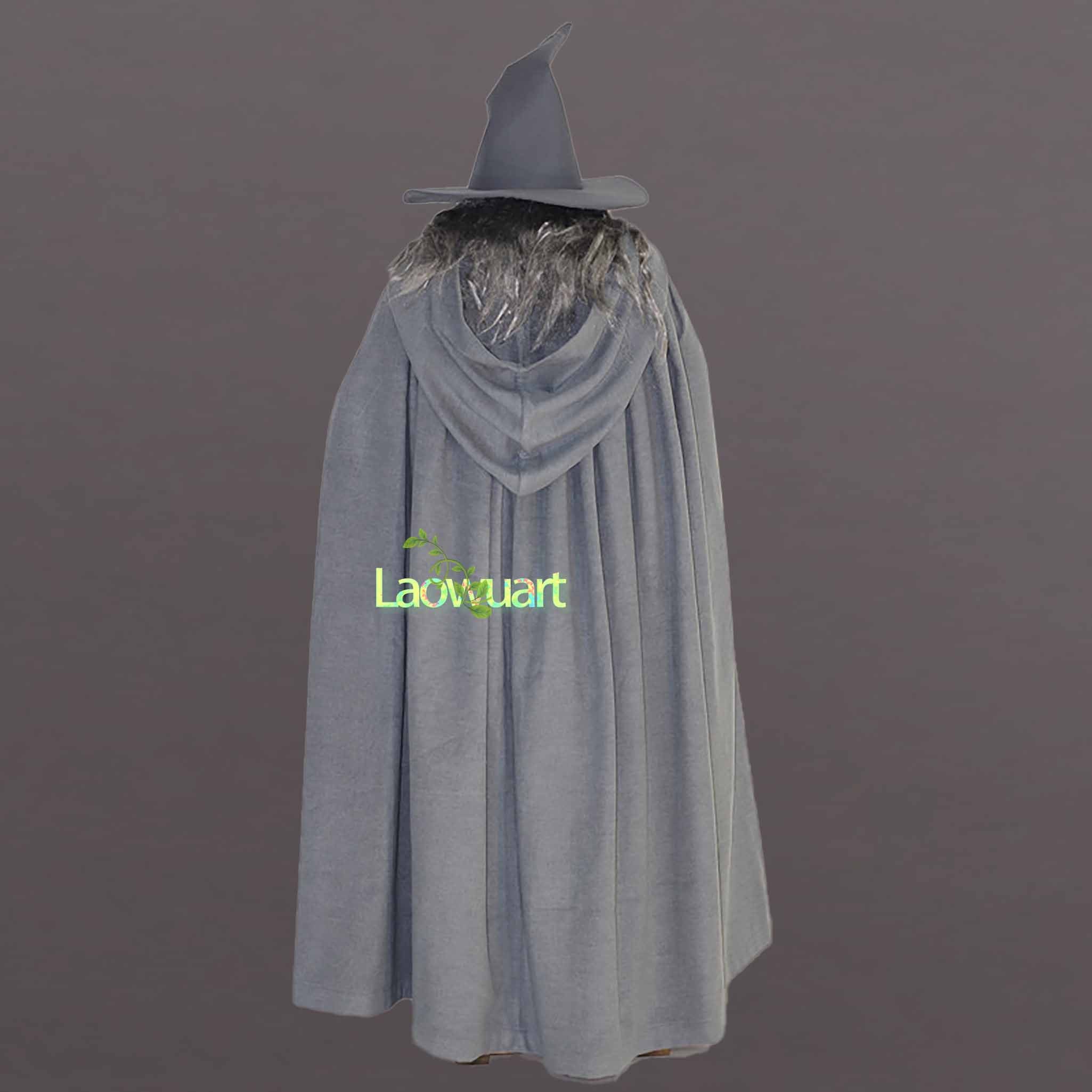 Gandalf Outfit Gandalf Gray Woolen Cloak Hooded Outfit Gandalf - Etsy