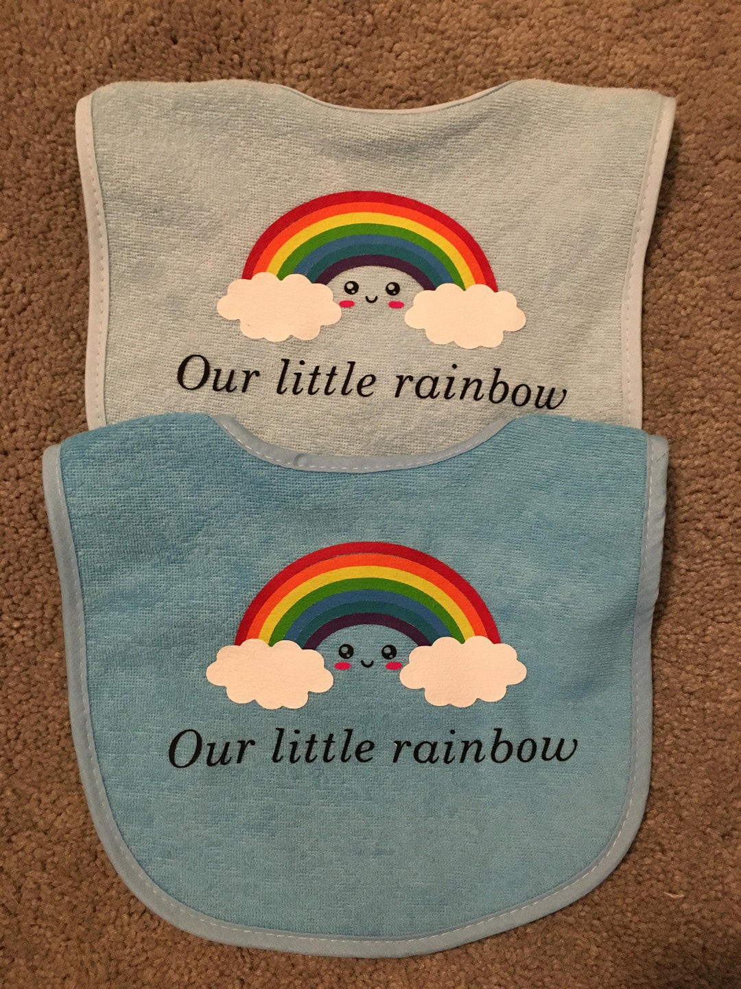 Rainbow Baby Bib: Miracle Newborn Gift - Etsy UK