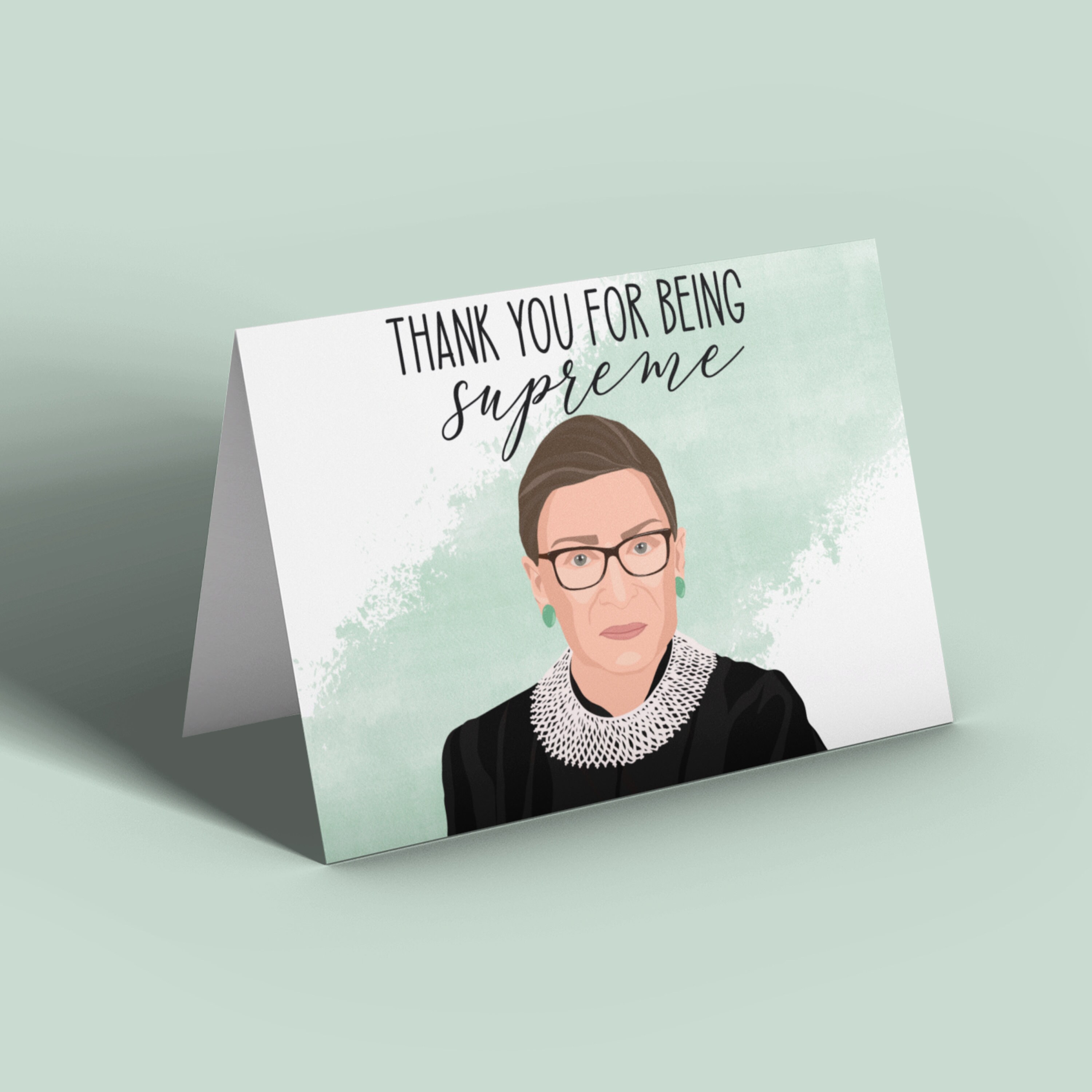 Thank You for Being Supreme RBG Greeting Card - Etsy