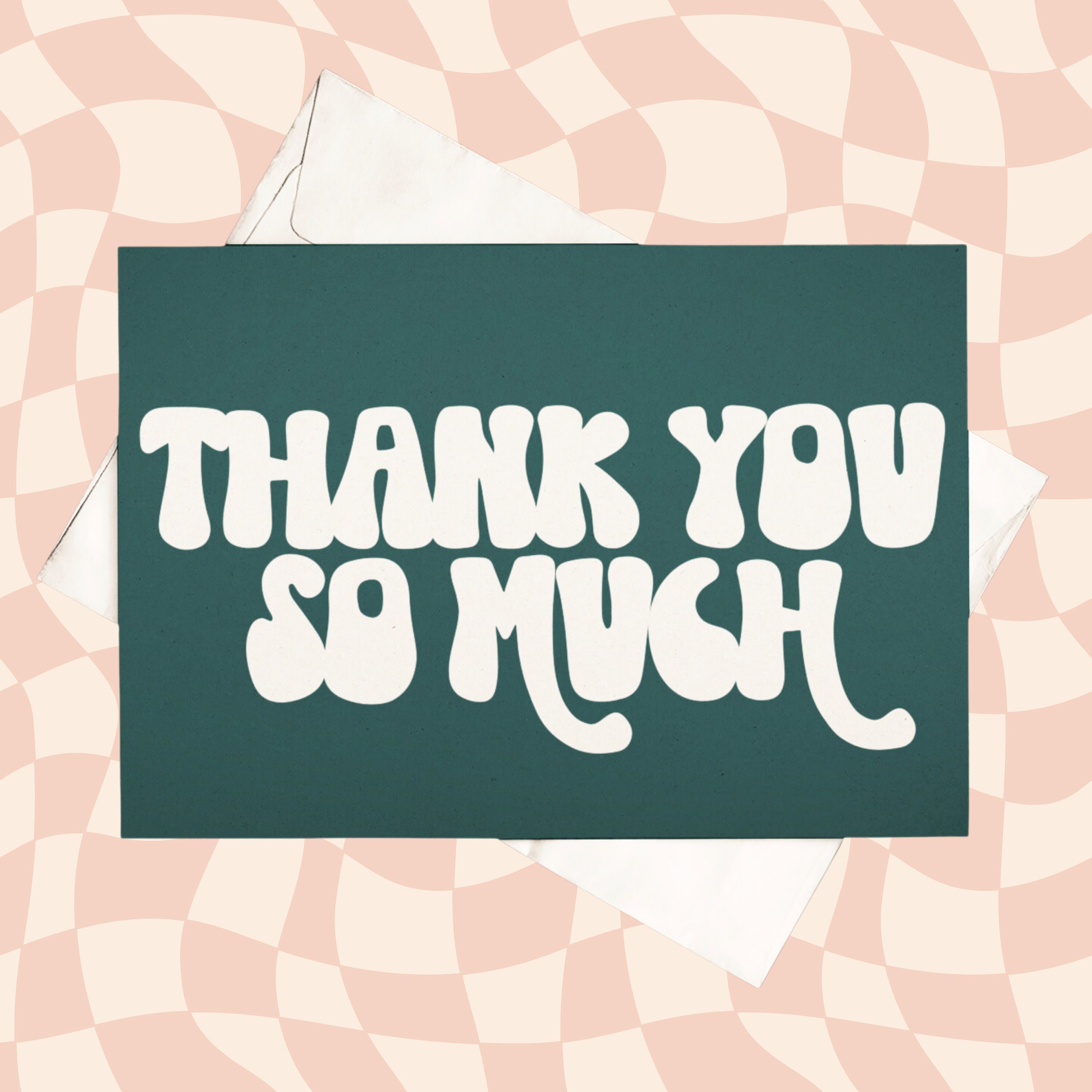 Retro Font Thank You Cards Set of 5, Multicolor - Etsy