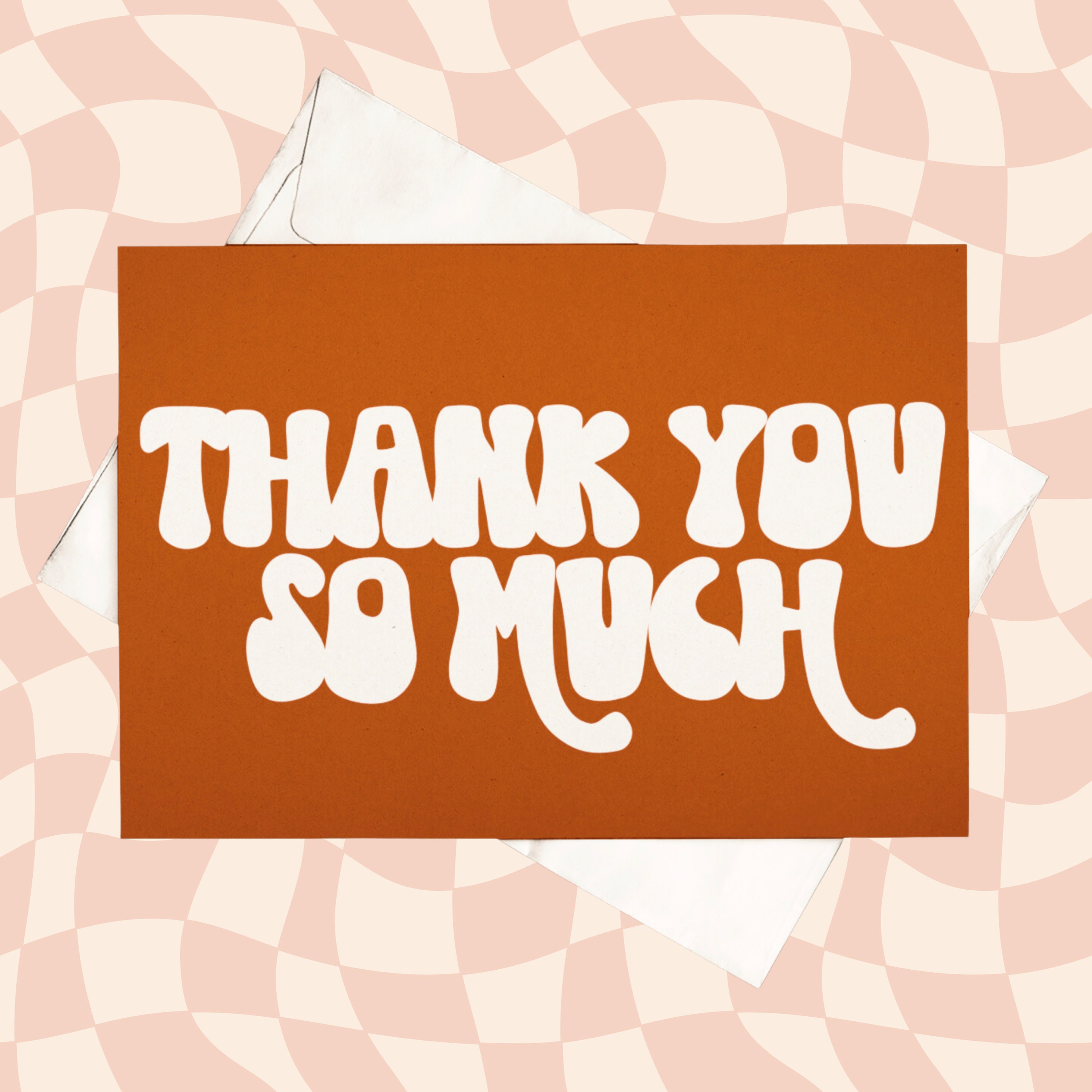 Retro Font Thank You Cards Set of 5, Multicolor - Etsy